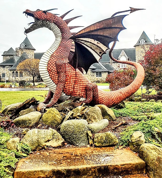 Dragon alert! This fire-breathing sculpture at Castle Farms is more "Game of Thrones" than "How to Train Your Dragon."