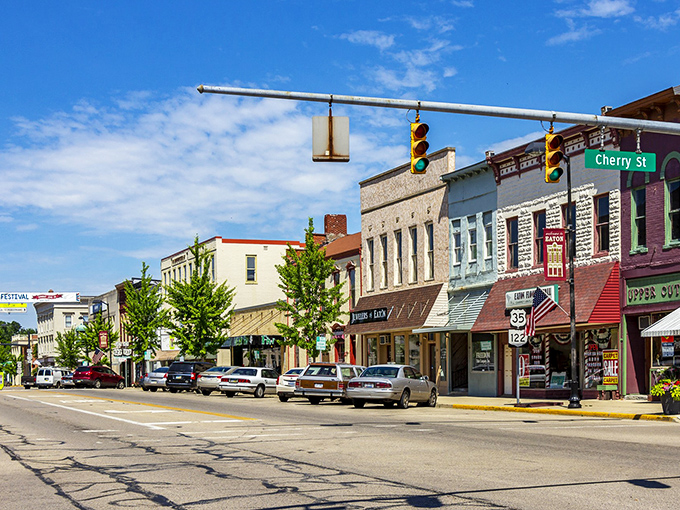 Eaton: Where small-town charm meets big-hearted hospitality. Cherry Street's historic storefronts whisper tales of yesteryear, while modern life hums along contentedly.