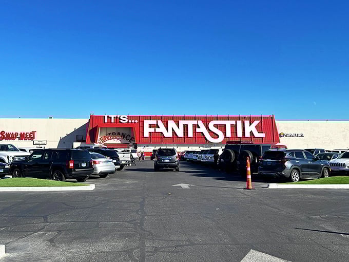 Welcome to Fantastic: Where dreams and discounts collide! This indoor swap meet is a treasure hunter's paradise, cooled to perfection.