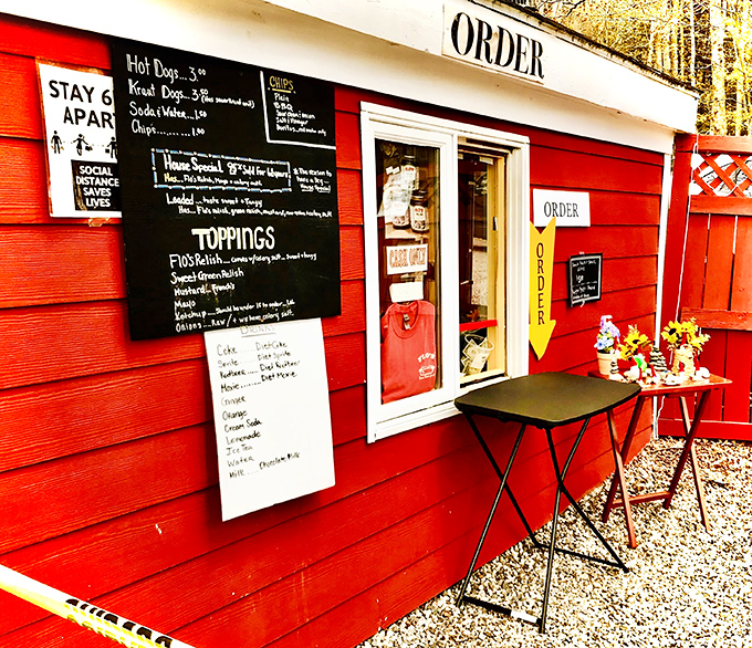 Flo's Hot Dogs: Blink and you'll miss it! This tiny red shack in the woods is serving up big flavors that'll make your taste buds dance.
