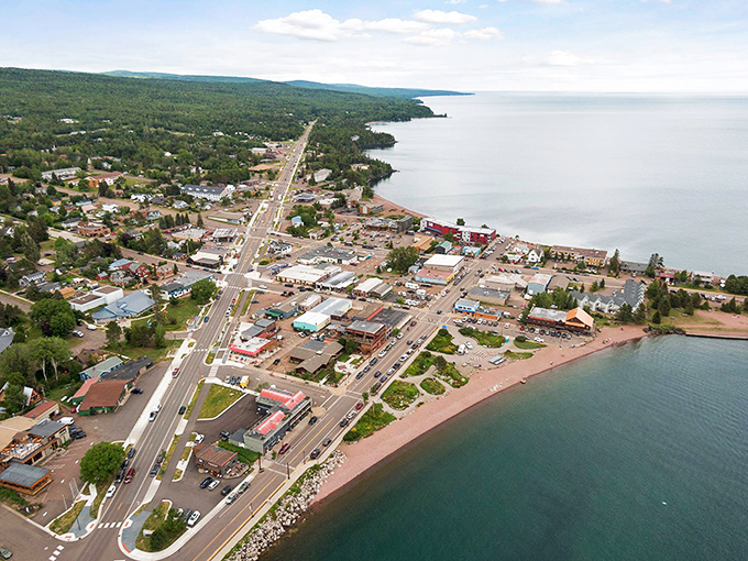 Grand Marais: Where the wilderness meets Lake Superior in a perfect blend of rugged beauty and artistic flair. It's like Bob Ross painted a whole town!