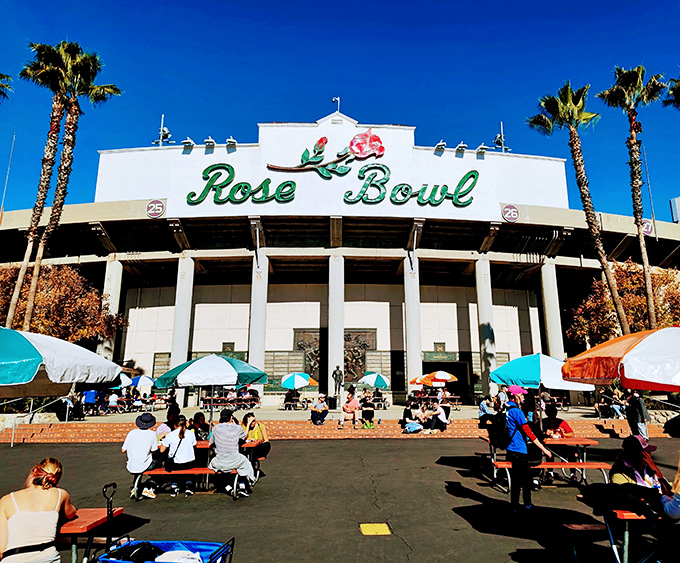 Rose Bowl: Where football dreams and bargain hunting collide! This iconic stadium transforms into a treasure trove once a month.