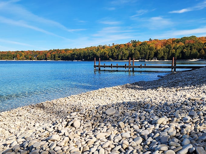 Schoolhouse Beach Park: Nature's own zen garden! Smooth pebbles massage your feet as crystal-clear waters whisper relaxation. Who needs a spa day?