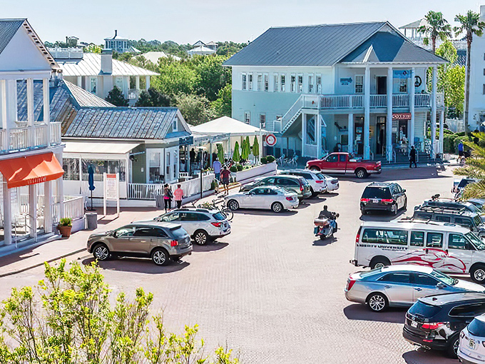 Seaside: Picture-perfect pastel paradise! This coastal town's charm is so sweet, you'll check for hidden cameras. Truman Show vibes, anyone?