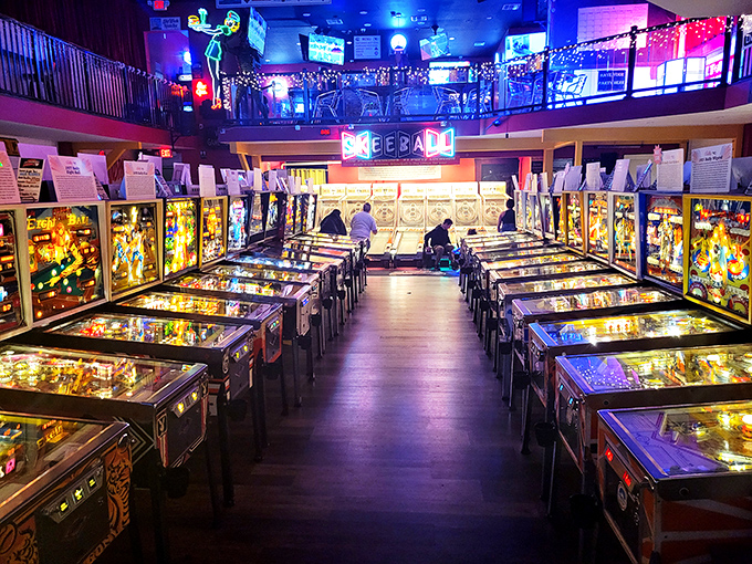 Pinball wizards, unite! This neon-drenched paradise is where joysticks come to party and high scores are born.