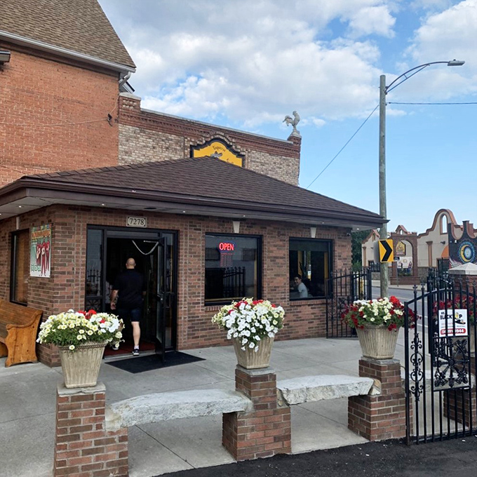 Taqueria Mi Pueblo: Where flowers bloom and flavors boom! This Detroit gem's entrance promises a fiesta for your taste buds.