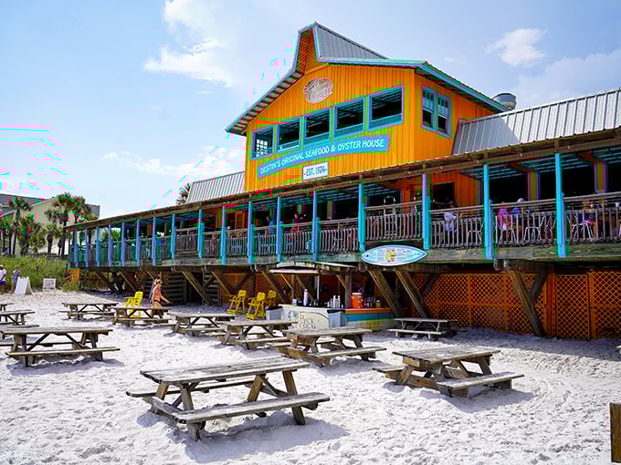 Sunshine on a plate! The Back Porch's vibrant exterior promises a feast for both eyes and taste buds.