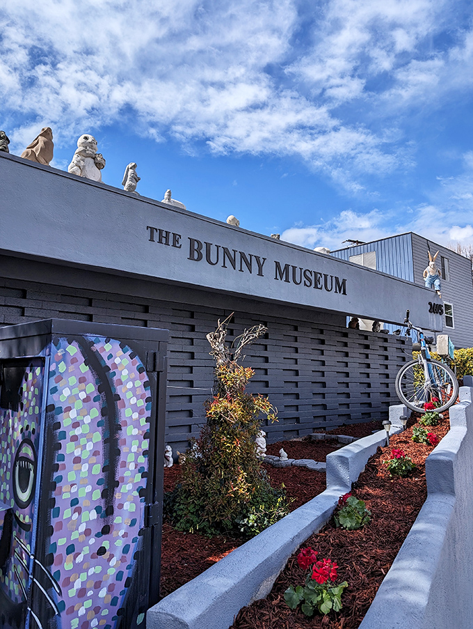 Hop to it! The Bunny Museum's facade is a whimsical wonderland that'll have you grinning ear to floppy ear.