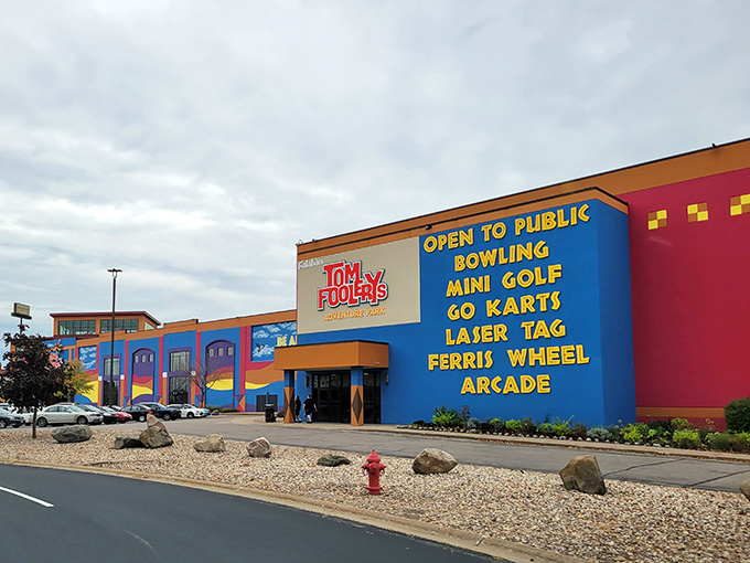 Tom Foolery's Adventure Park: Where gravity takes a vacation and your inner child gets a promotion. Slides, pools, and thrills galore!