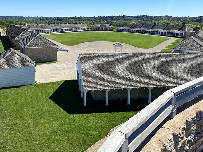 Fort Snelling: Where history stands at attention! This stone sentinel has guarded the Mississippi since 1825, looking sharp as ever.