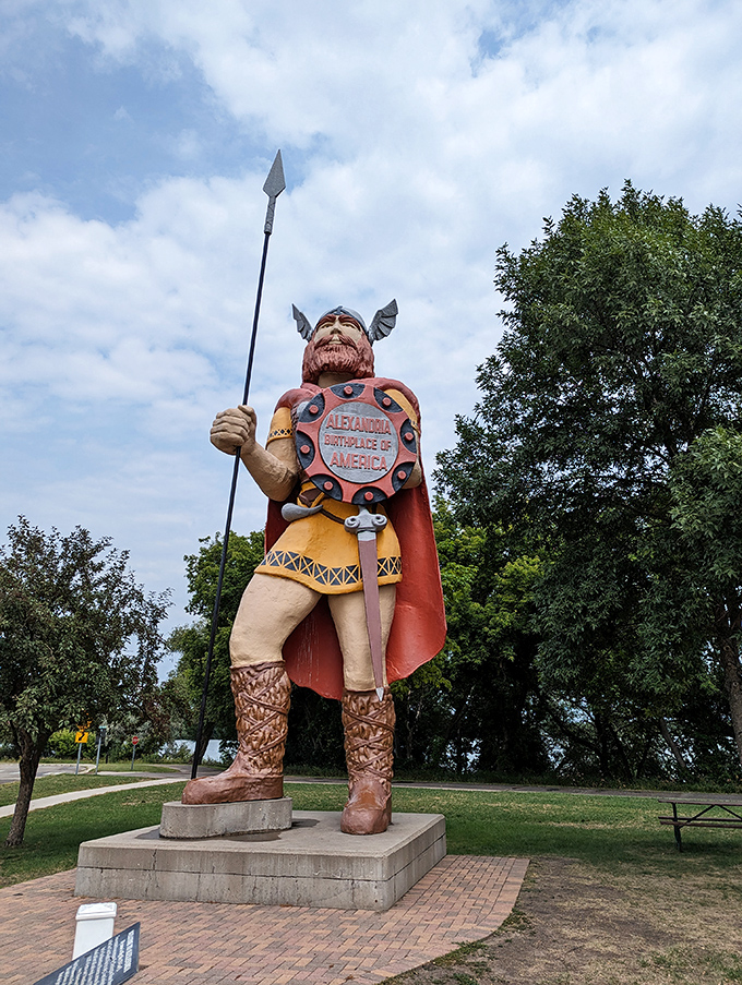 This colossal Norseman makes you wonder: did the Vikings discover Minnesota or did Minnesota discover how to supersize statues?