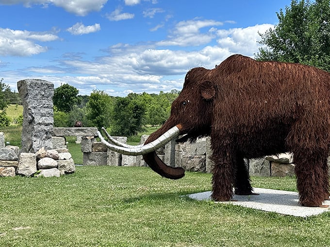 Jurassic putt, anyone? This prehistoric-meets-modern course brings new meaning to the term "rock hazard" with its mammoth sculpture.