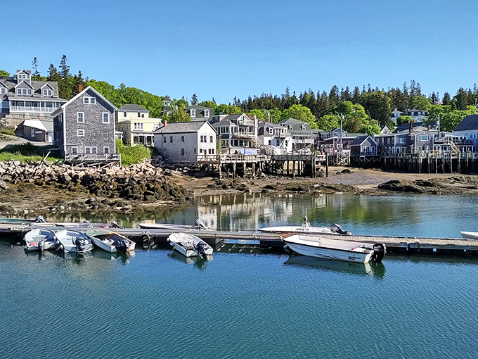 Postcard-perfect Blue Hill Bay. The water's so calm, you'd think it was posing for a painting.