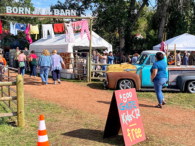 Yeehaw for vintage finds! This outdoor bonanza at Born in a Barn is like a flea market rodeo, complete with classic trucks and free-range bargains.