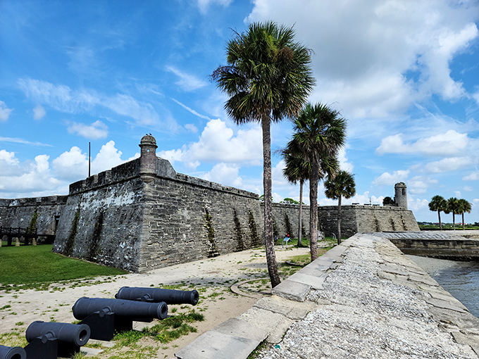 Cannons and coquina: A recipe for invincibility. This seaside sentinel has been keeping watch longer than your grandma's fruitcake has been in the pantry.