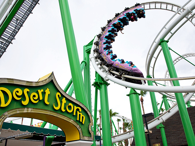 Looping the loop: Roller coasters in the desert? It's like Mad Max meets Willy Wonka's Chocolate Factory!