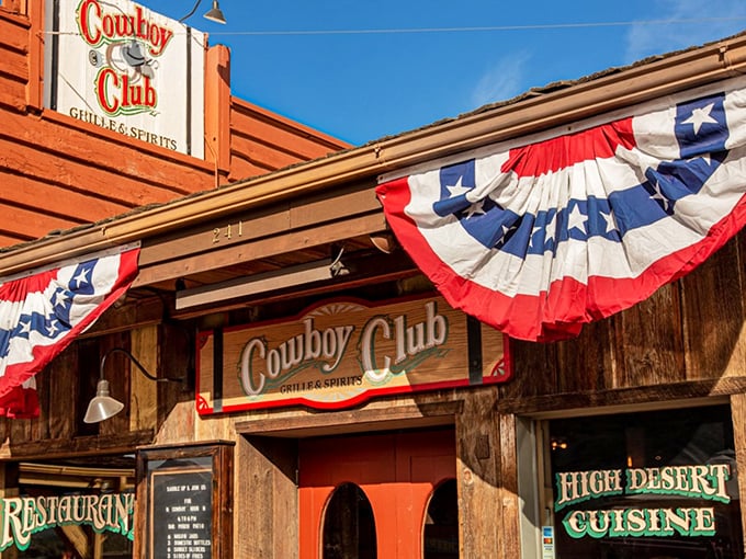 Yeehaw! This ain't your average chuck wagon. Cowboy Club serves up high desert cuisine with a side of star-spangled Americana.