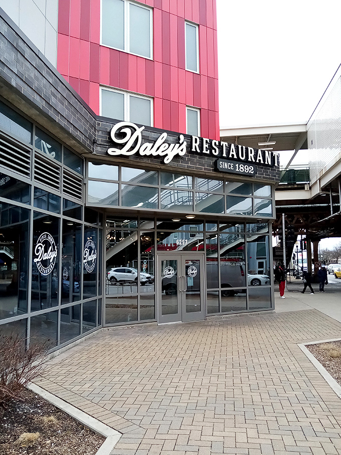 Step into Daley's and you're walking through a portal to old-school Chicago charm. The neon sign promises a journey through culinary history.