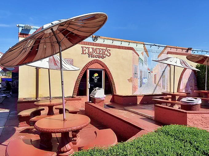 Umbrella-shaded tables beckon you to sit and savor. It's as if the desert itself decided to throw a fiesta, and you're the guest of honor.