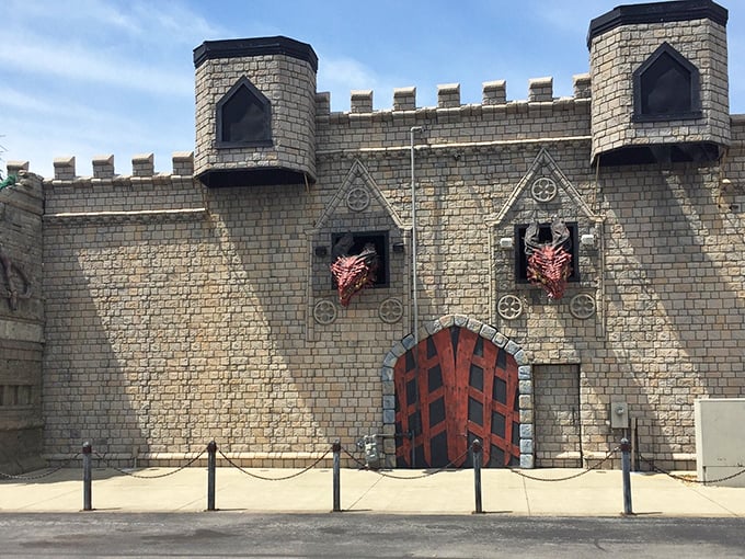 Peek-a-boo, dragons see you! This castle's guardians are more colorful than your grandma's quilting club, and twice as fierce.