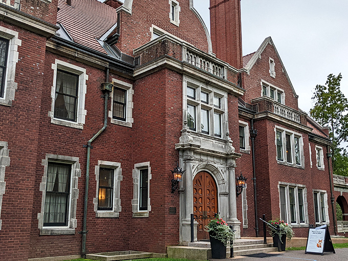 Grand entrance or secret passage? This door's seen more drama than a soap opera marathon. Knock and prepare for a Roaring Twenties adventure!