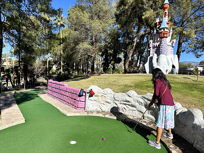 Entering Golf N' Stuff is like stepping into a medieval fairy tale &ndash; if castles had putt-putt courses and cotton candy stands.