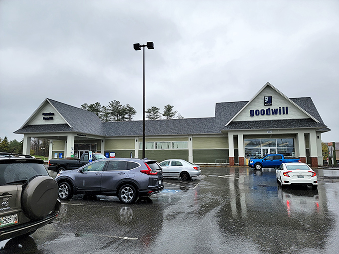 Rain or shine, Goodwill's doors are open. It's like a garage sale that never ends, but with better organization!