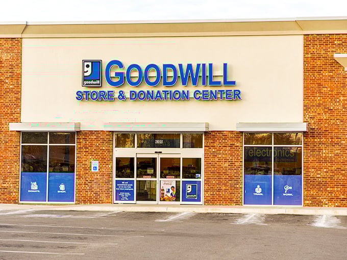 Step into the land of endless possibilities! Goodwill's aisles are like a thrift store time machine, ready to transport you.