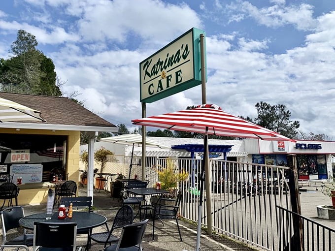 Auburn's hidden gem sparkles! Katrina's charming patio is the perfect spot to savor morning coffee and watch the world wake up.