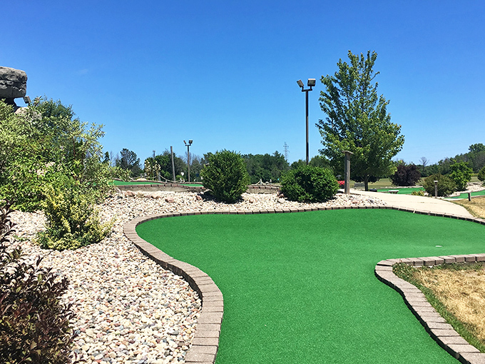 Forget country clubs! This lush mini-golf oasis is where weekend warriors become putting legends &ndash; or at least try to.