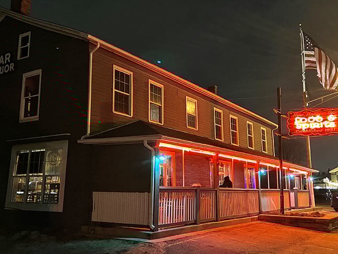 Jeep parked outside? Check. American flag waving? You bet. Step into a Norman Rockwell painting come to life at New Hudson Inn.