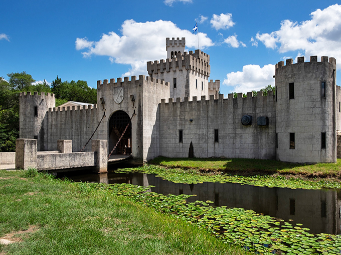 Drawbridge down, y'all! This baker's dream fortress proves everything really is bigger in Texas, including castle ambitions.