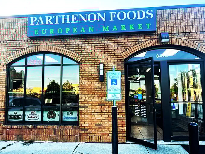 Brick arches and continental treats galore! This isn't just grocery shopping; it's a passport-free trip across the Atlantic, one aisle at a time.