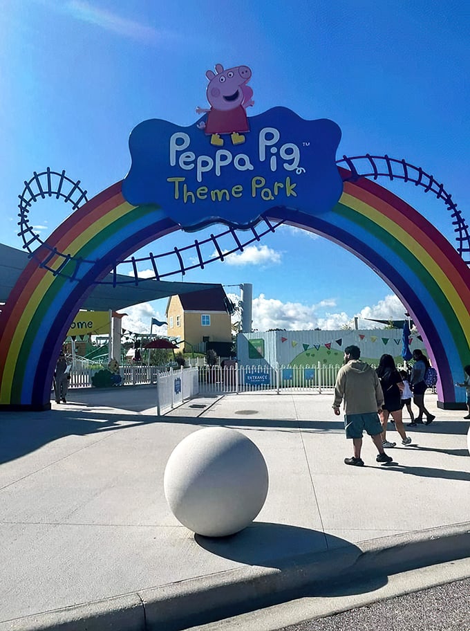 Sunshine and cartoon magic collide. Peppa's world comes to life, leaving parents wondering if they've stepped into their TV.