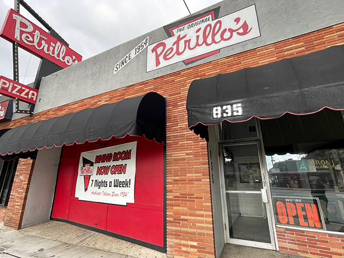 Step into Petrillo's and you're transported to a simpler time. The pizza? It's like a warm, cheesy hug for your taste buds.