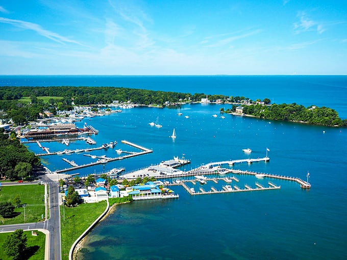 Island life, Midwest style! Put-In-Bay's crystal waters and charming docks make you forget you're in Ohio, not the Caribbean.