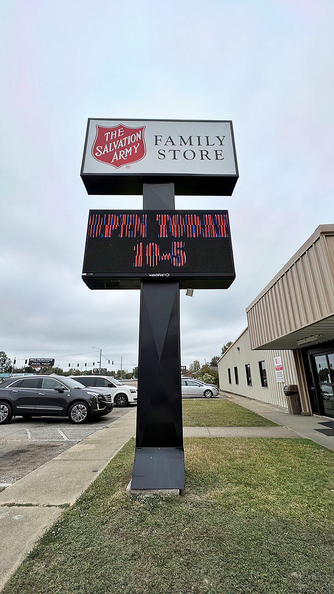 10:5? More like 10:Score! This digital sign is counting down to your next great find.