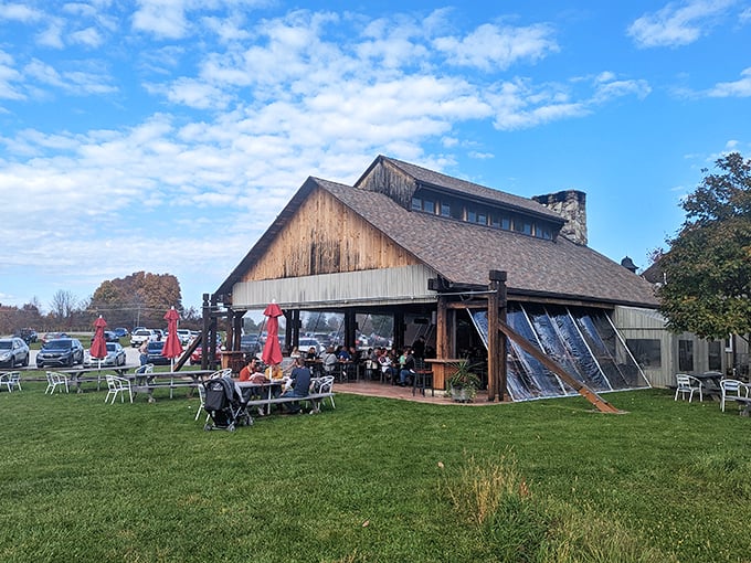 Garden party meets grape haven! Sarah's Vineyard's lush surroundings make you feel like you've stumbled into Mother Nature's secret wine cellar.