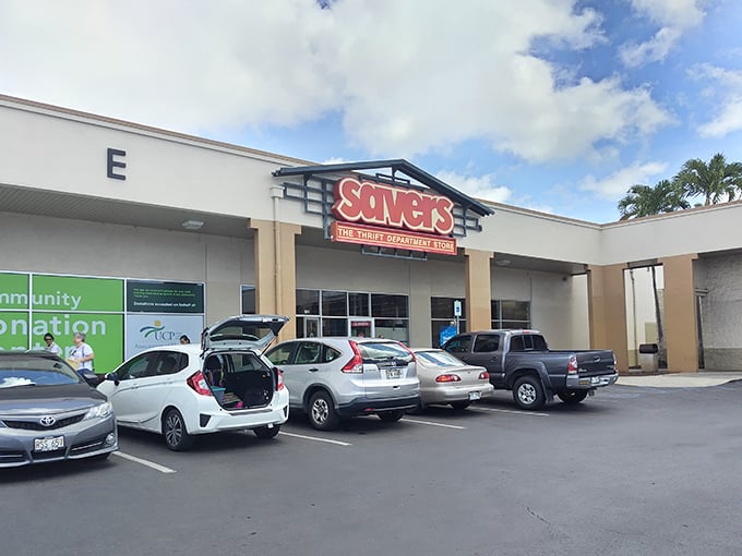 "Savers: Where your wallet breathes easy and your inner fashionista runs wild. It's like a treasure hunt, but with less sand and more polyester."