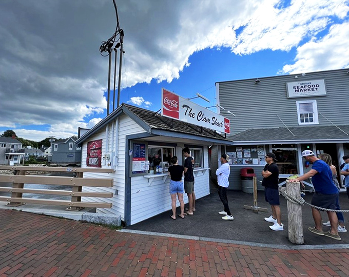 Lobster rolls fit for royalty! The Clam Shack's simple white exterior hides a treasure trove of seafood delights.