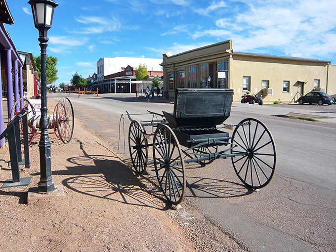 Allen Street's wooden boardwalks and vintage storefronts transport you back in time. It's like stepping onto the set of "Gunsmoke"!