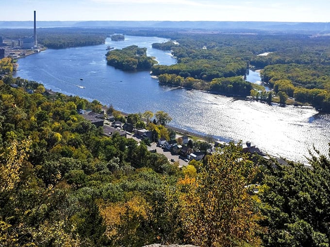Alma's aerial view is so breathtaking, it might just cure your fear of heights. The Mississippi River snakes through the landscape like nature's own lazy river ride.