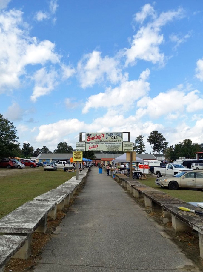 Step right up to the gateway of goodies! This entrance is like the wardrobe to Narnia, but instead of snow, you'll find endless aisles of curiosities.