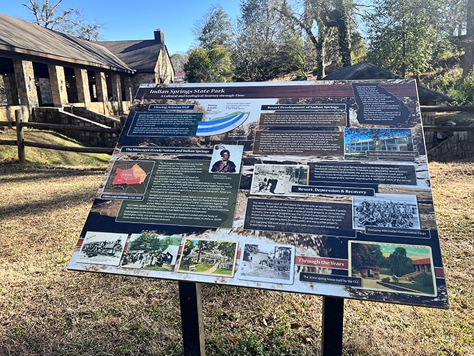 History buffs, rejoice! This info-packed sign is like Wikipedia come to life, only you can't edit it after your third glass of sweet tea.