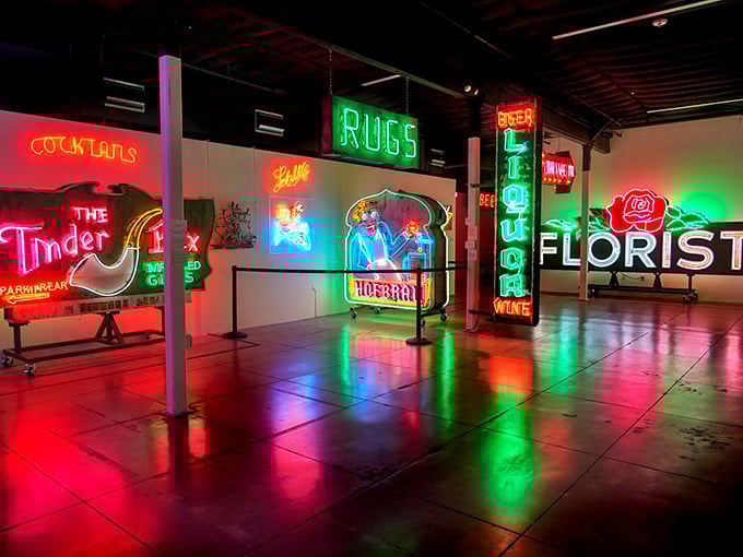 It's a disco inferno meets retro heaven! The floor reflects a kaleidoscope of colors that'll make your Instagram followers dizzy with envy.