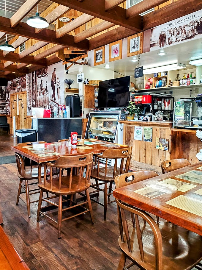 Step inside and travel back in time. The Old Mill Cafe's interior is a nostalgic journey through local history, served with a side of comfort food.