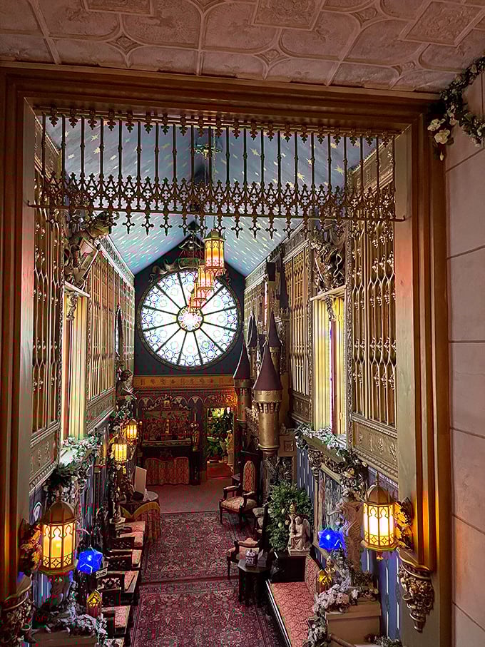 Step into a world where Downton Abbey meets Willy Wonka. This entrance hall is what dreams (and Pinterest boards) are made of.