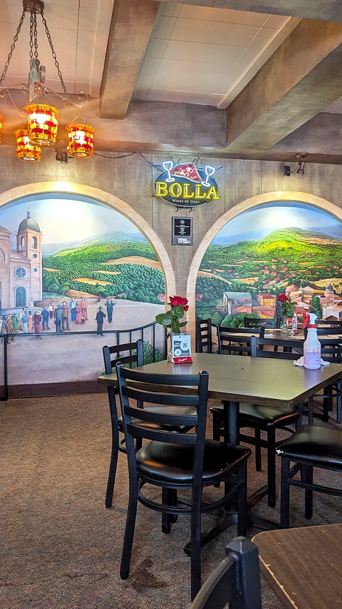 Step into a time capsule of Italian charm! These murals transport you faster than a pizza delivery, whisking you away to sun-drenched hills and charming piazzas.