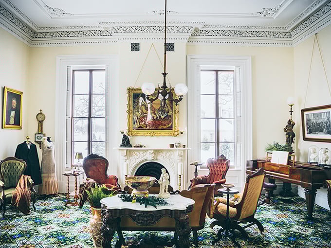 Forget your grandma's living room&mdash;this is Victorian opulence on steroids. Plush chairs, ornate tables, and enough knick-knacks to make Marie Kondo faint.