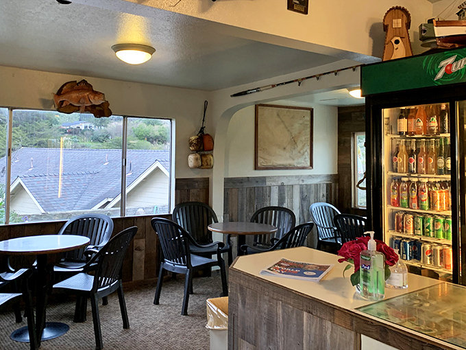 Step inside, and you'll feel like you've wandered onto the set of "The Perfect Storm" &ndash; minus the mortal peril, plus comfy chairs.